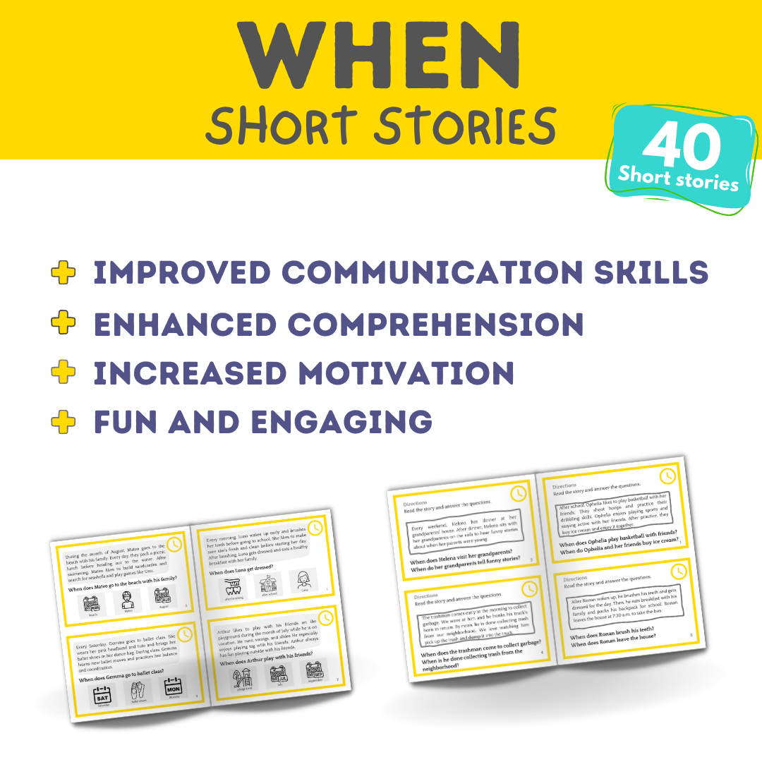 When Question Short Stories Wh Question Reading Comprehension Autism ...