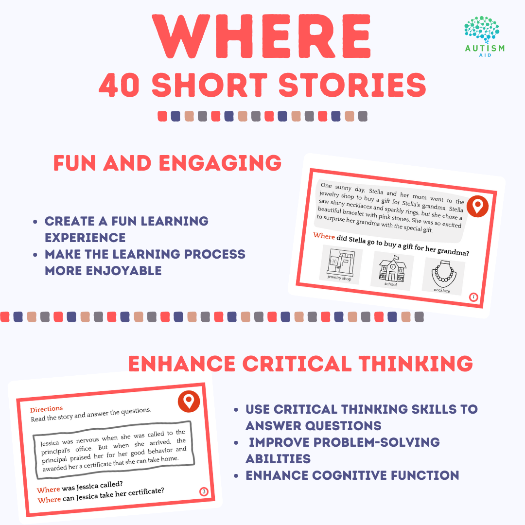 Where Question Short Stories Wh Question Auditory Reading Comprehension ...