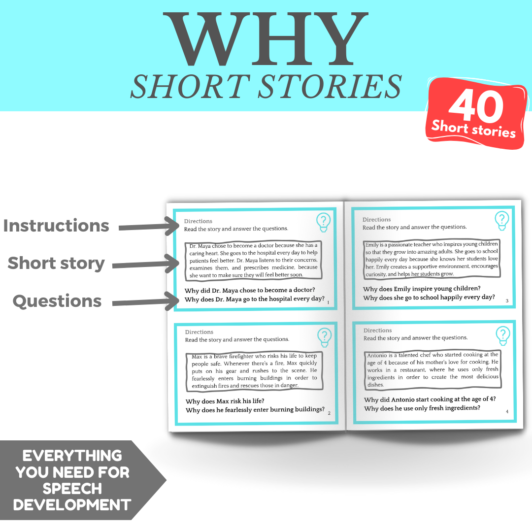 Why Question Short Stories Wh Question Reading Comprehension Therapy ...