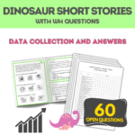 Dinosaurs 20 Short Stories with WH Questions Speech Therapy Reading ABA ...