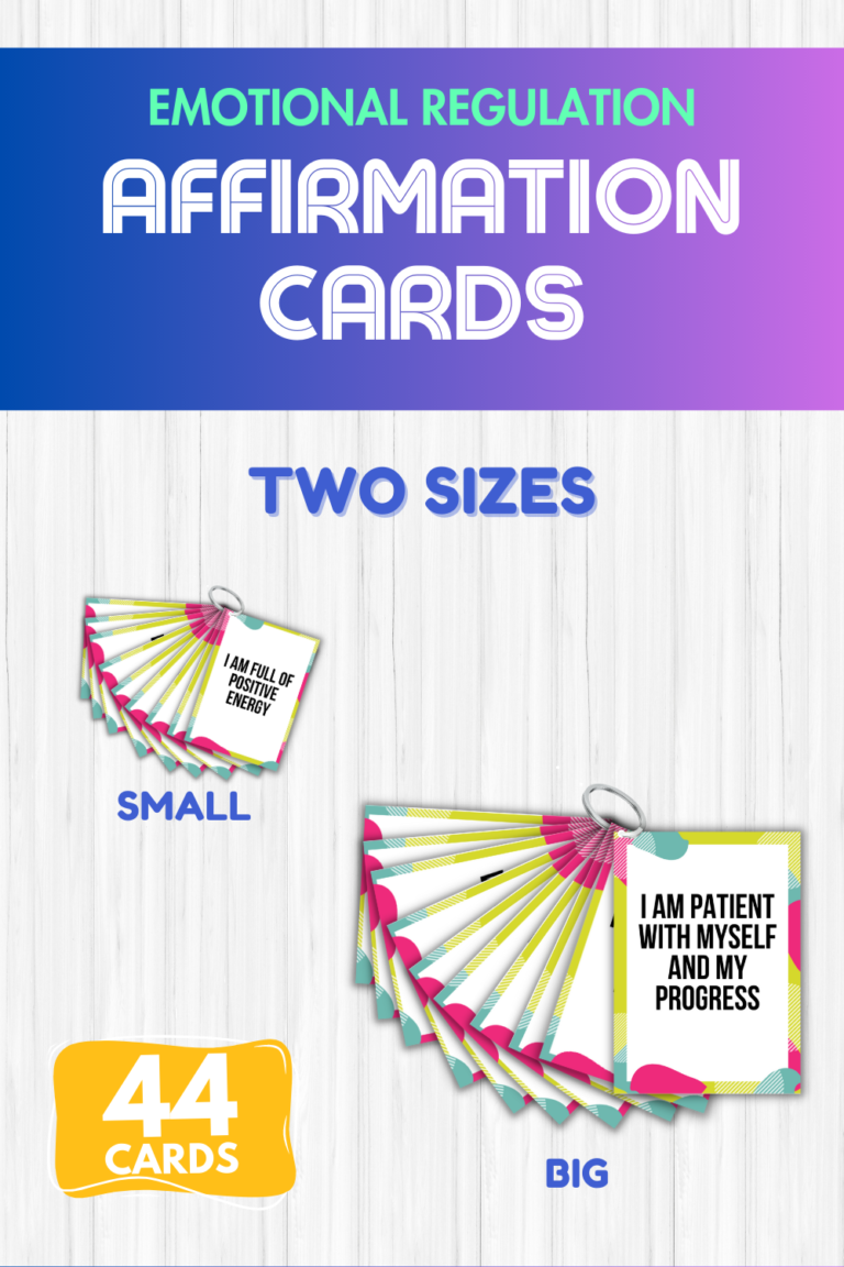 Positive Self Talk Affirmation Cards Calm Down Corner Tool Coping ...