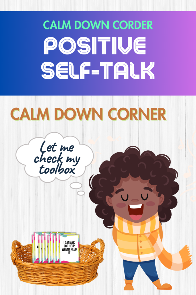 Positive Self Talk Affirmation Cards Calm Down Corner Tool Coping ...