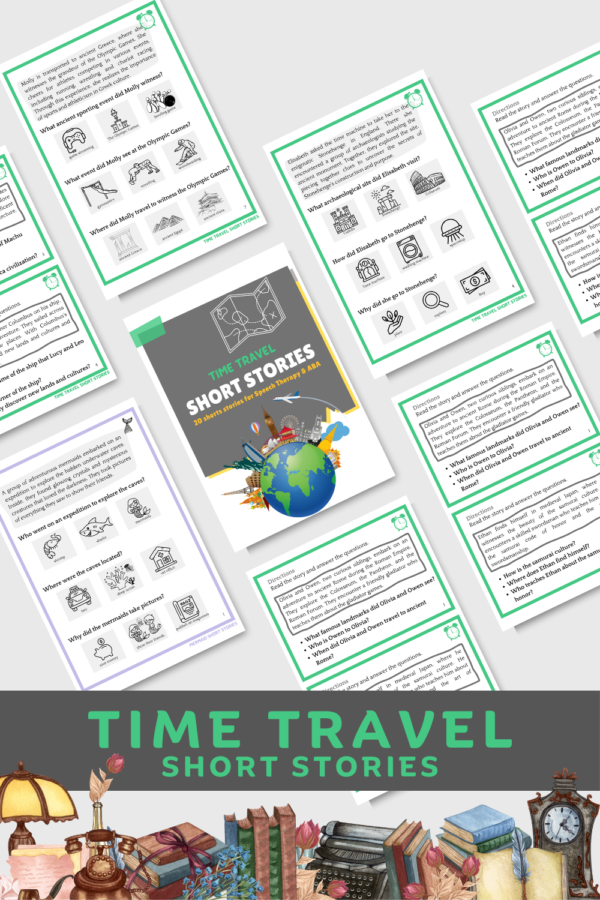 Time Travel 20 Short Stories with WH Questions Reading Speech Therapy ...