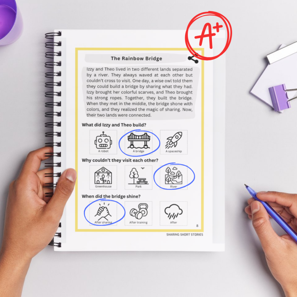 Sharing 20 Short Stories W/ WH 80 Open Questions Autism Reading SEL ...